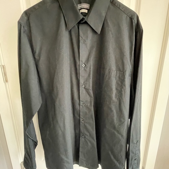 Shirts | 2 Black Dress Shirts Check Pics For Sizes Price Is For Both ...